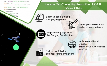 Learn to Code Multiplayer Games in Python Course Age 12+